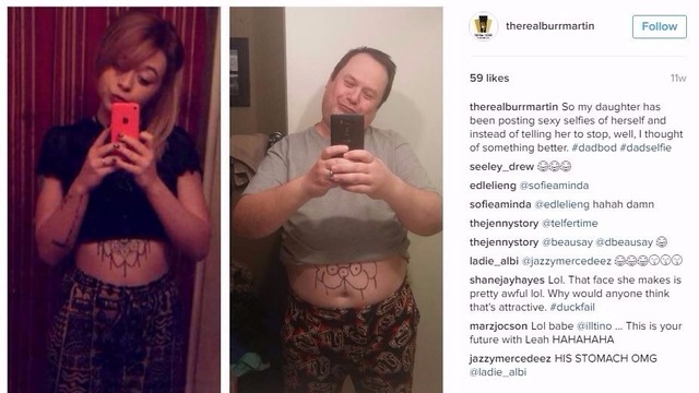 Dad Recreates Daughters Sexy Selfies