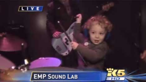 3-year-old rocker jams at EMP's upgraded Sound Lab | king5.com
