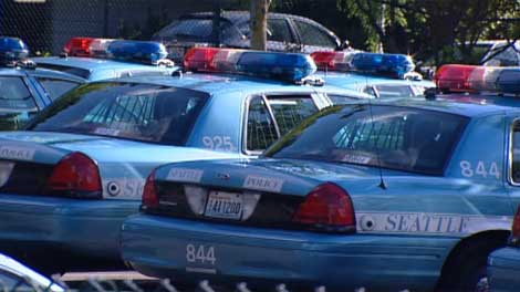 Seattle Police cars rammed by suspected car thief | king5.com