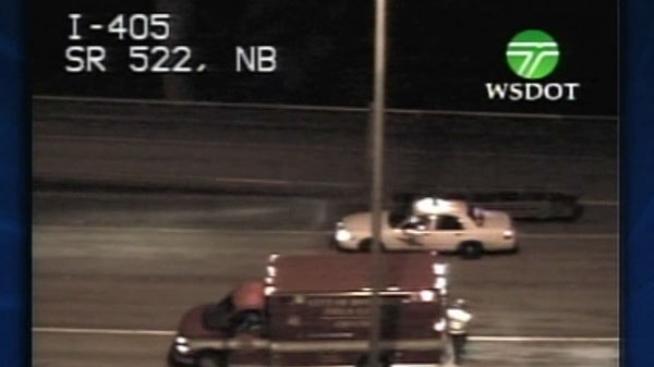 Semi-truck crashes at SR 522 / I-405 interchange in Bothell | king5.com