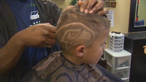 Seahawks logo the hot hairstyle for Tacoma barber | king5.com