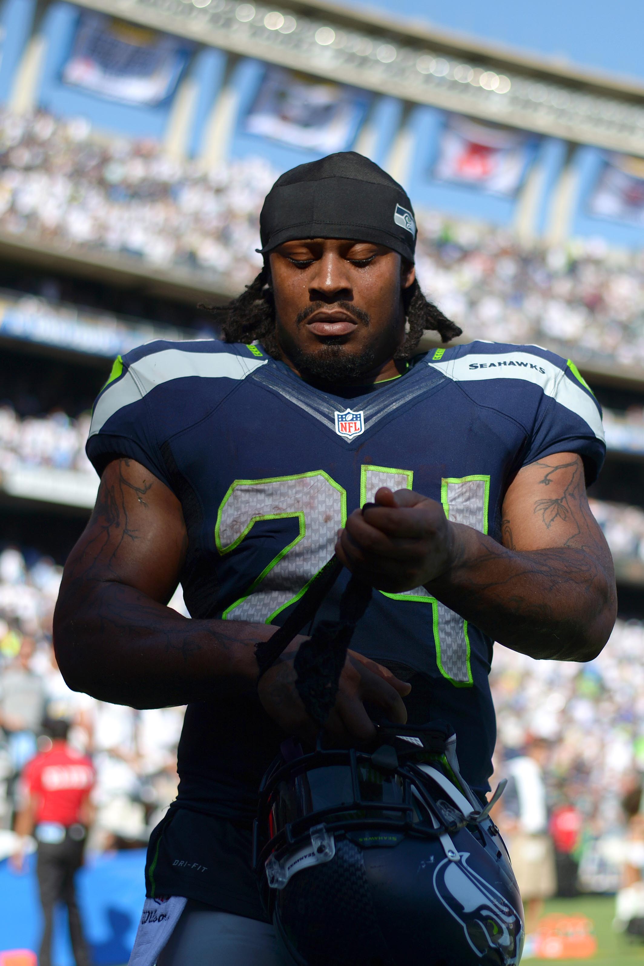 Marshawn Lynch Dreads Ripped