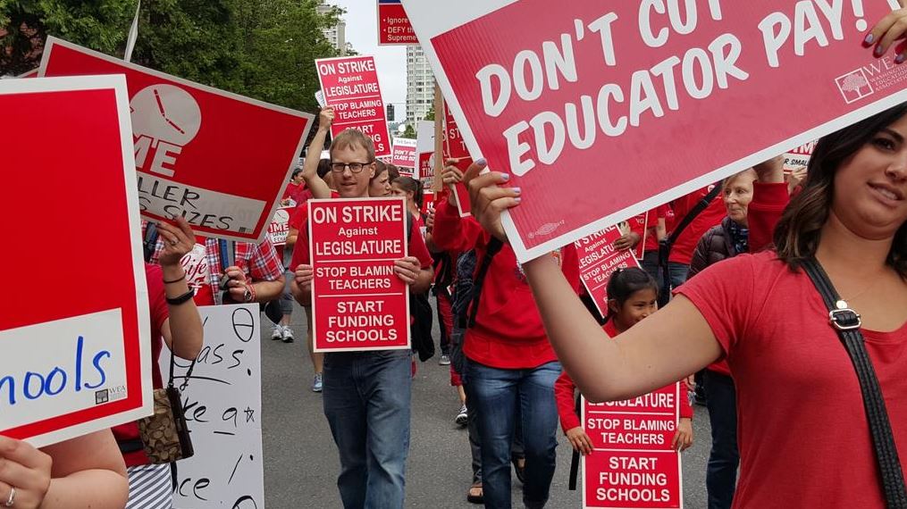 Thousands of teachers rally in downtown Seattle | king5.com