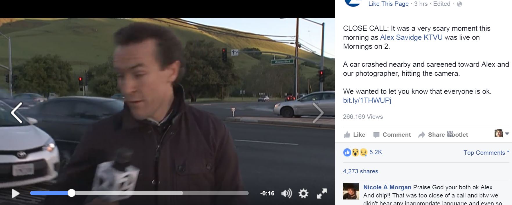 TV reporter almost run over during live report | king5.com