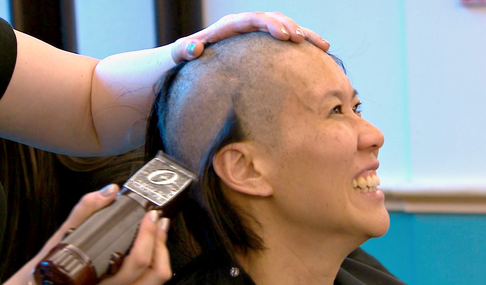 Mom, Dad and their 3 sons go bald for a good cause | king5.com