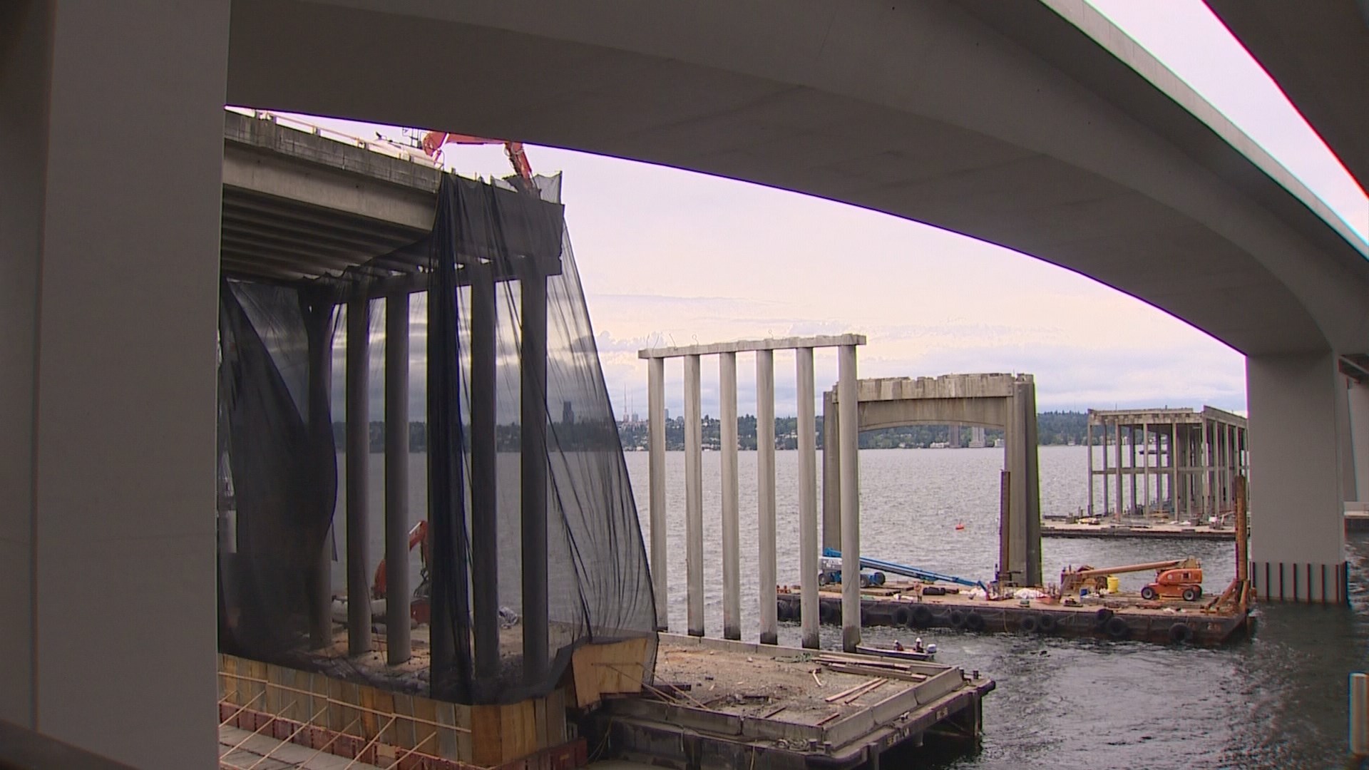 Five environmental spills reported at SR 520 decommission site | king5.com