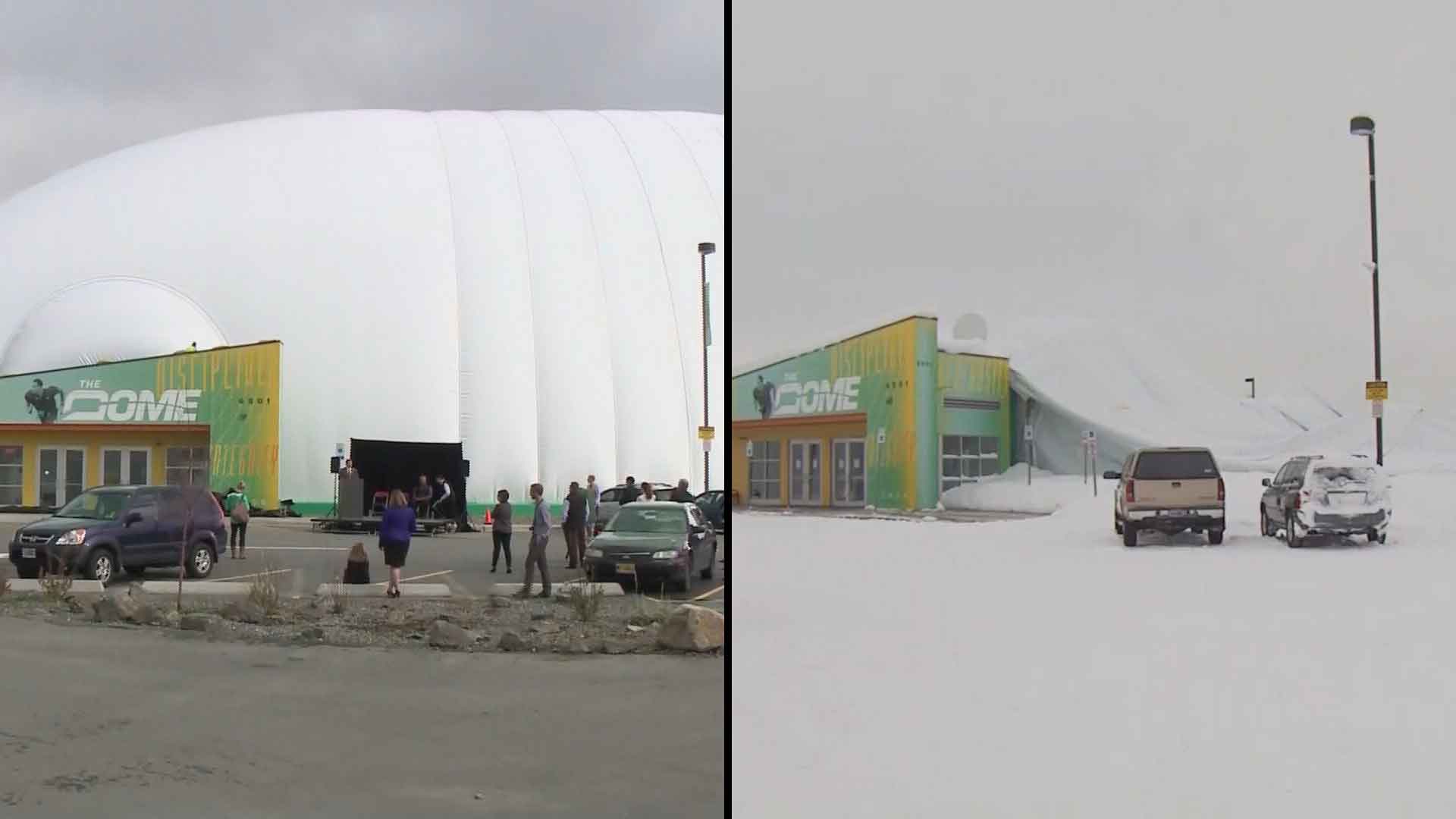 Heavy snow collapses roof of Anchorage 'Dome' | king5.com