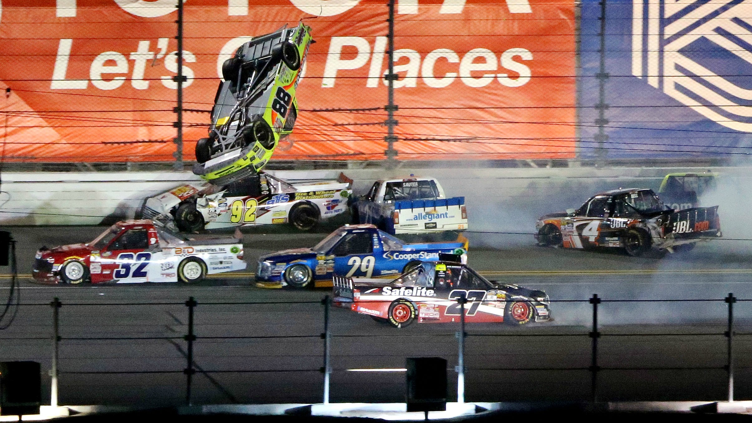 Grala wins NASCAR Truck Series opener after Crafton flips | king5.com