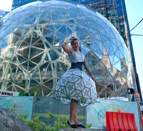 Geekwire: Amazon designer creates Spheres dress celebrating Seattle ...